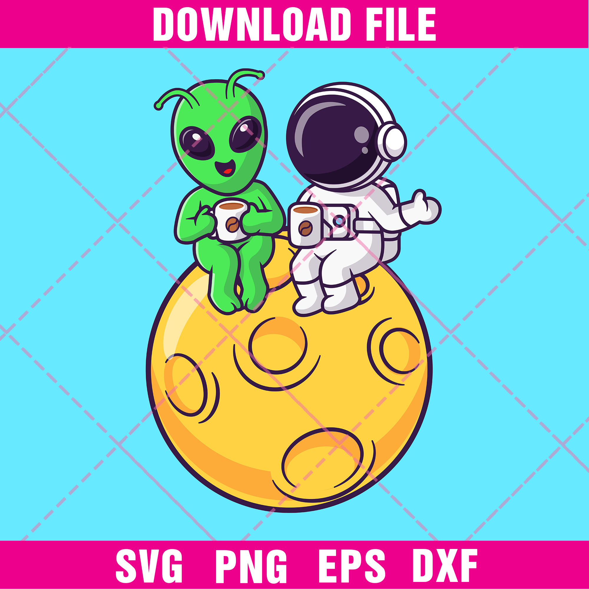 Astronaut With Alien, Alien Logo, Astronaut Logo, Cute Logo, | Inspire ...