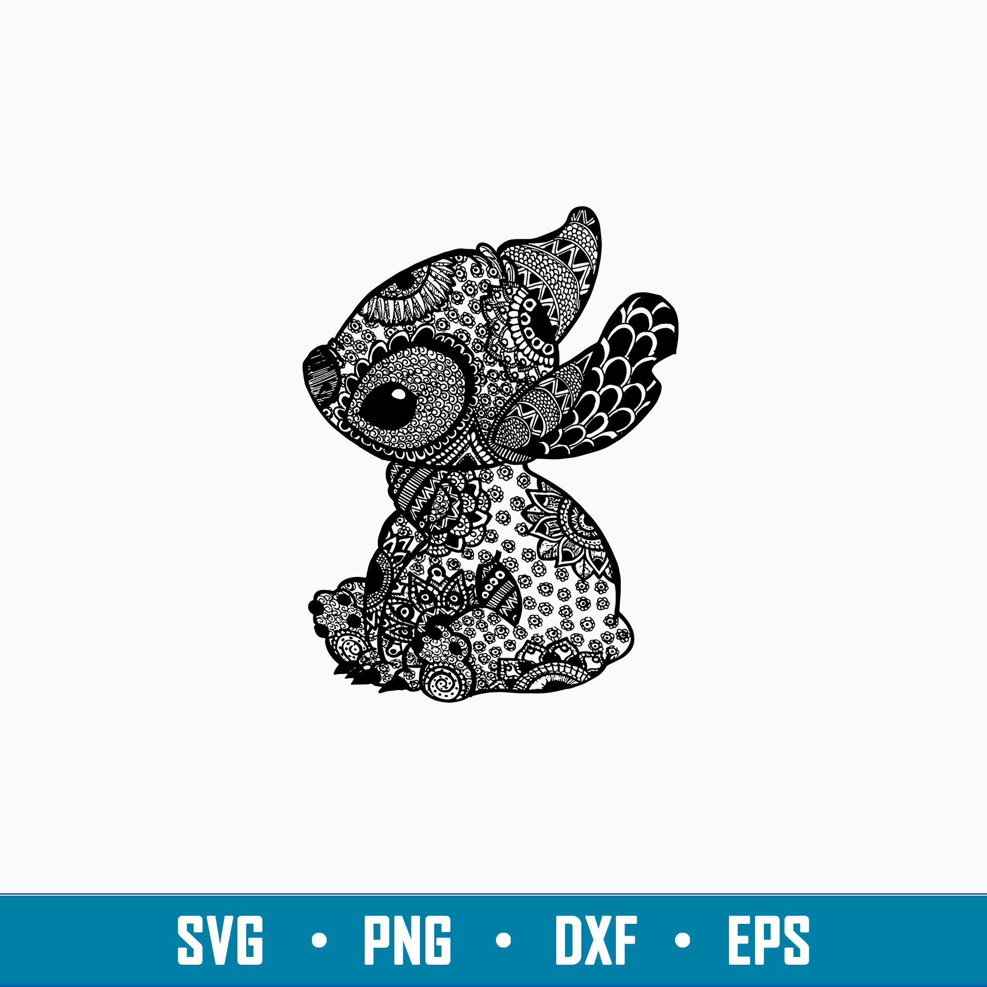 Stitch Mandala Svg, Stitch Svg, Cartoon Svg, Png Dxf Eps fil | Inspire ...