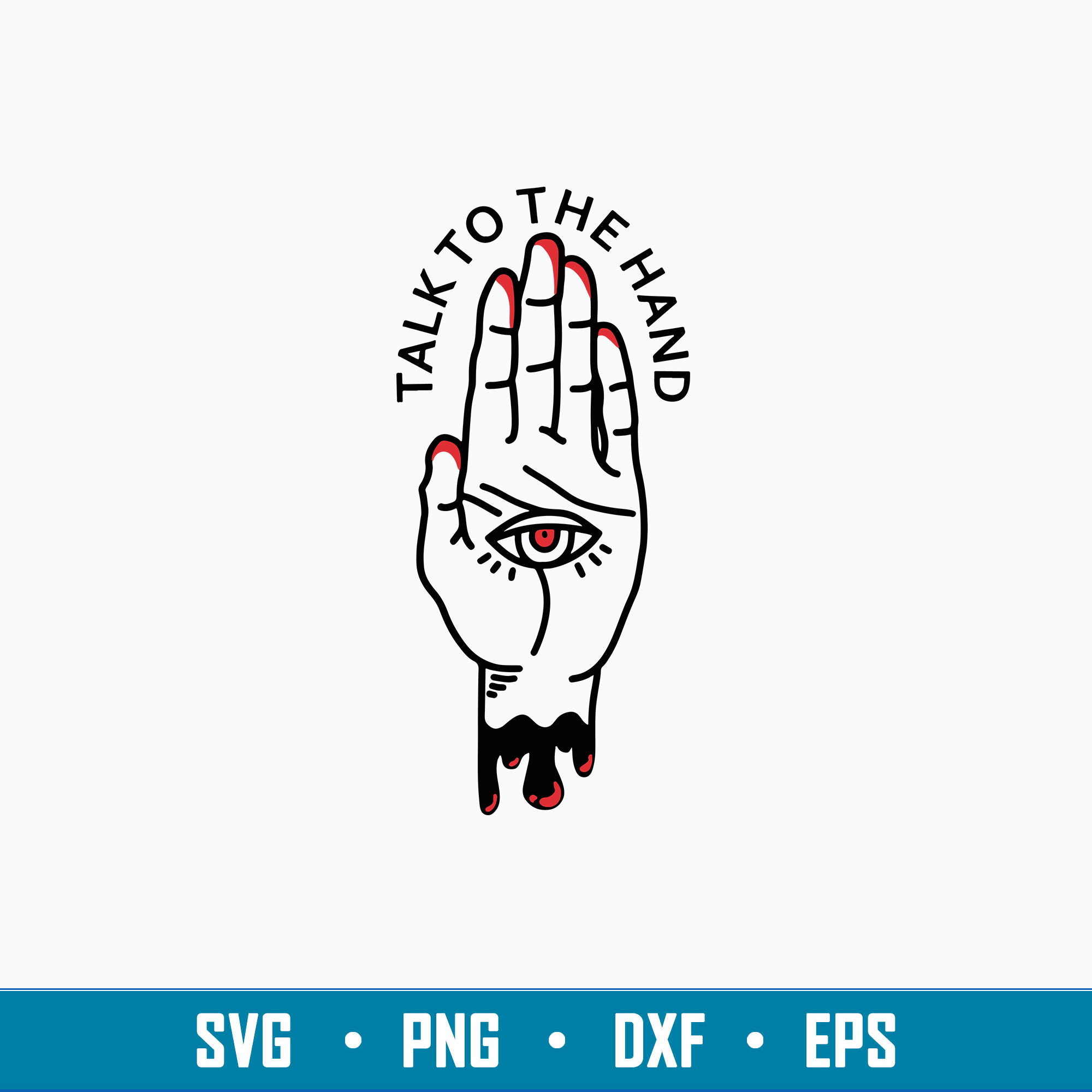 Talk To The Hand Occult Doodle Gothic Sigil Svg, Png Dxf Eps - Inspire ...