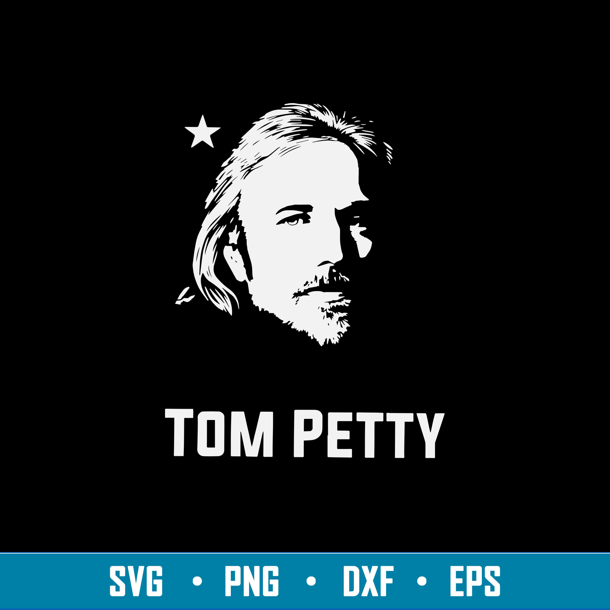 Tom Petty Half Face Svg, Tom Petty Svg, Png Dxf Eps File | Inspire Uplift