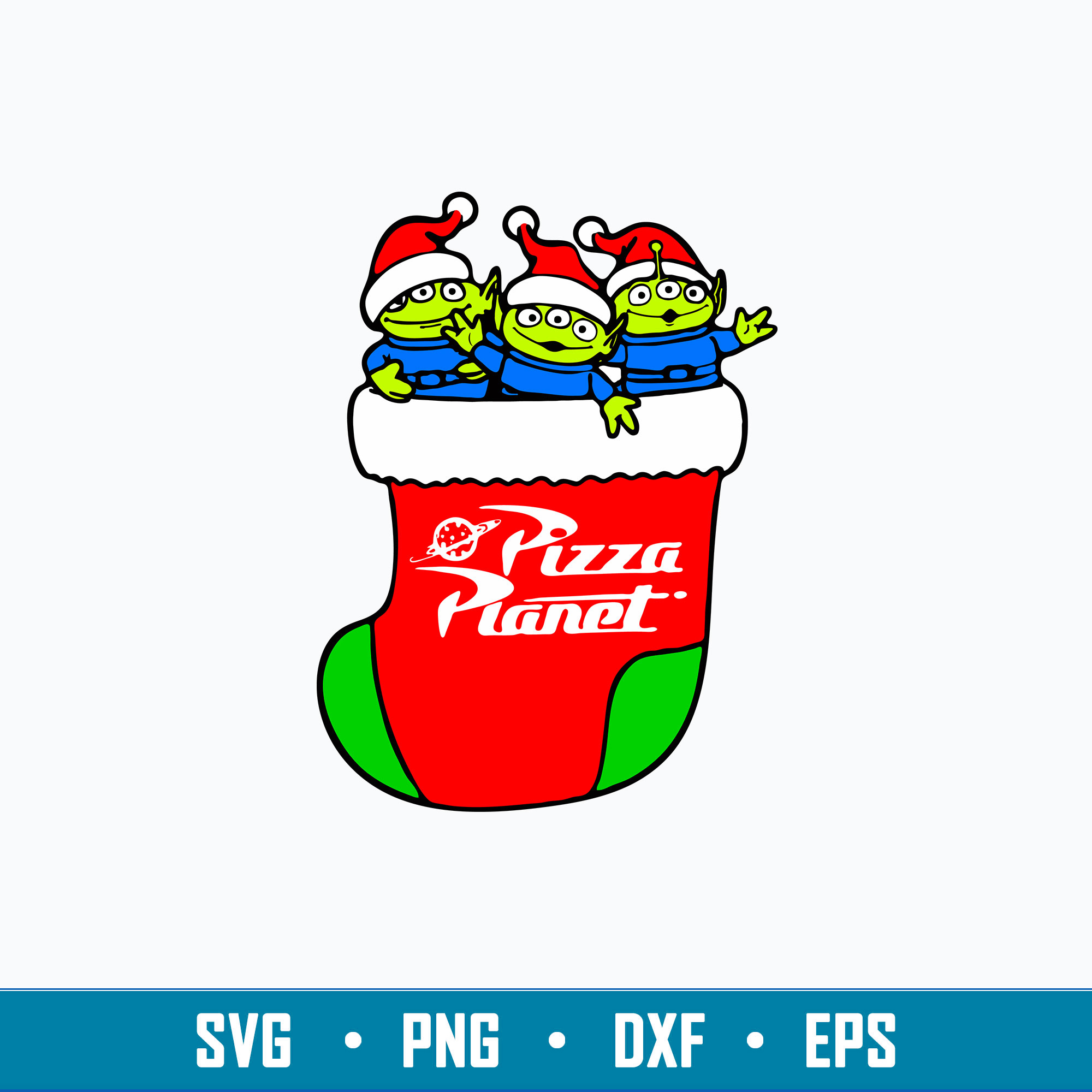 Toy Story Pizza Planet Aliens In Stocking Svg, Toy Story Chr | Inspire ...