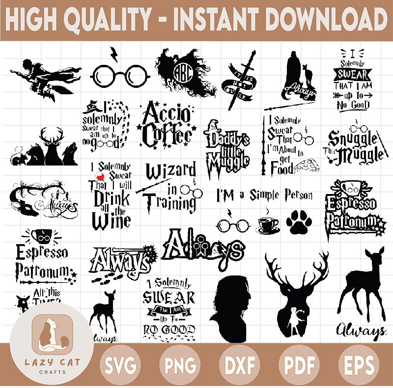 Harry potter SVG, PNG, DXF, harry potter svg, png, dxf, Harr | Inspire ...