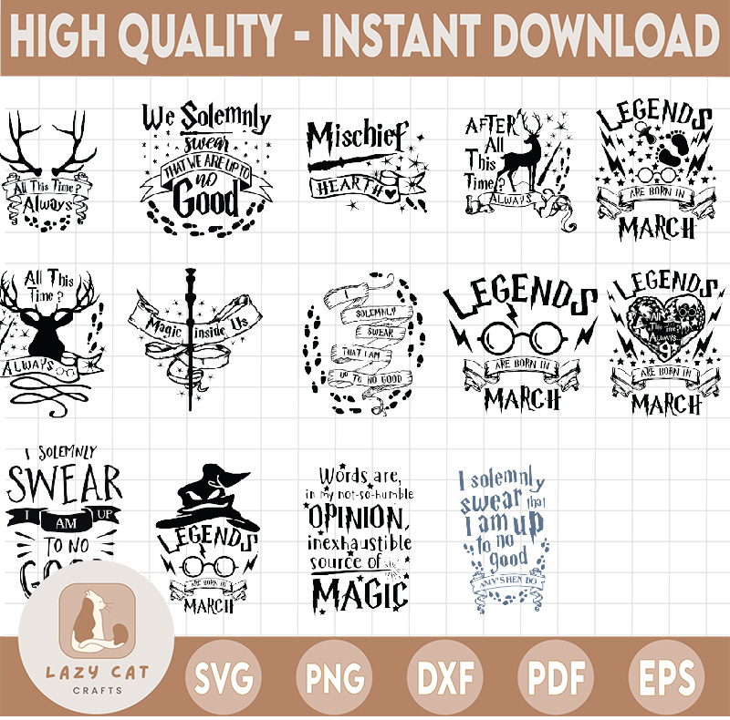 Harry Potter Svg Bundle / Vector Images / Harry Potter Dxf B | Inspire ...