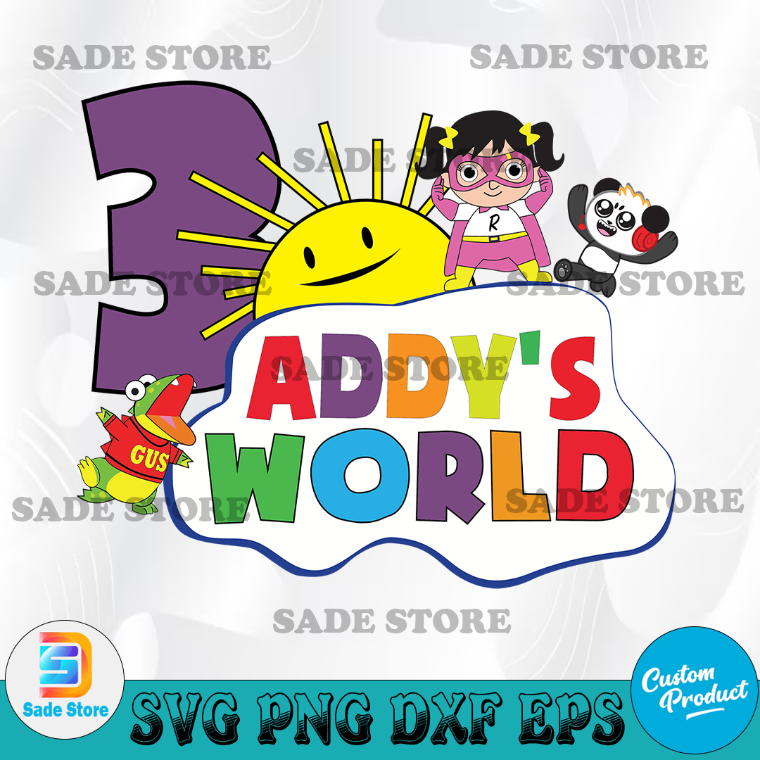 Personalized name And Age Ryan's World Cartoon Characters Na | Inspire ...