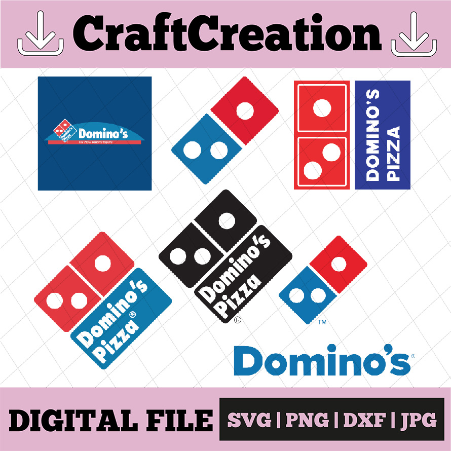 Domino's Pizza Logo Bundle SVG, PNG, JPG - Ready To Use, Ins | Inspire Uplift