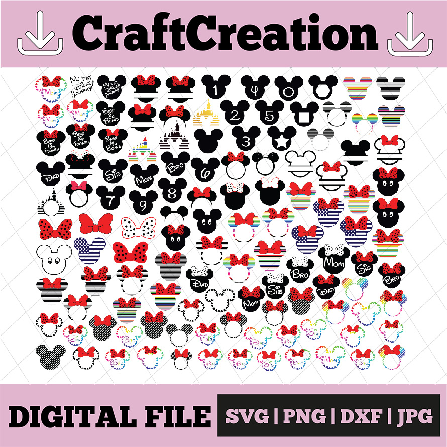 DISNEY SVG Bundle, Mickey SVG, Minnie svg, Disney svg, Disne | Inspire ...