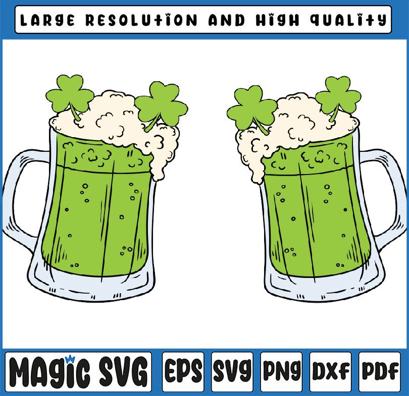 Funny St Patricks Day Drinking Irish Shamrock Green Beer Mug | Inspire ...