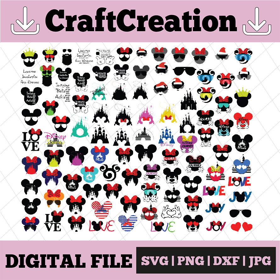 DISNEY SVG Bundle, Mickey SVG, Minnie svg, Disney svg, Disne | Inspire ...