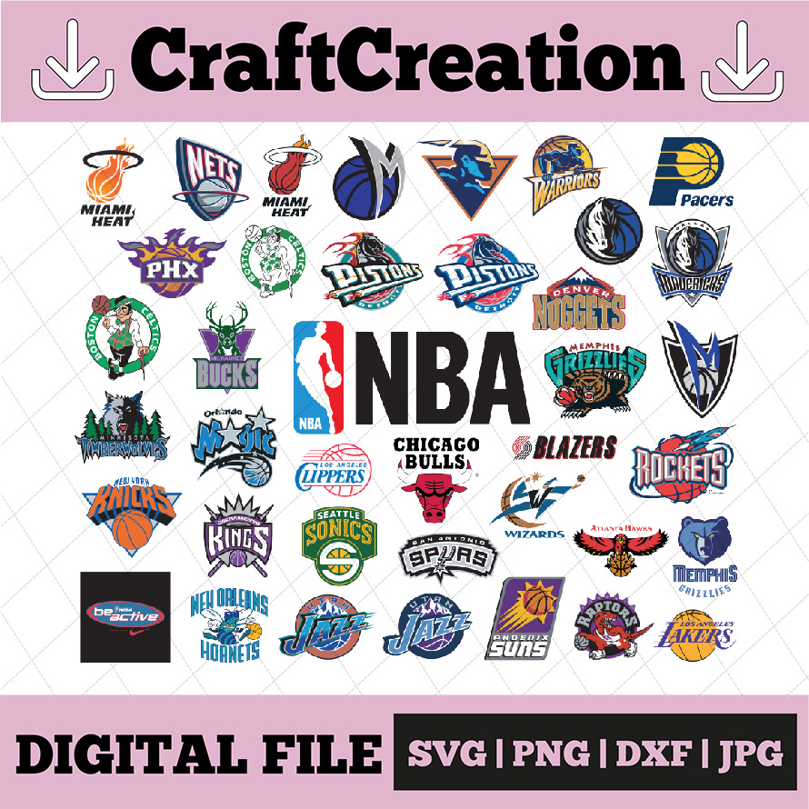 NBA Logo Bundle SVG, Nba Svg, Basketball svg, Png, Svg, Jpg, | Inspire ...