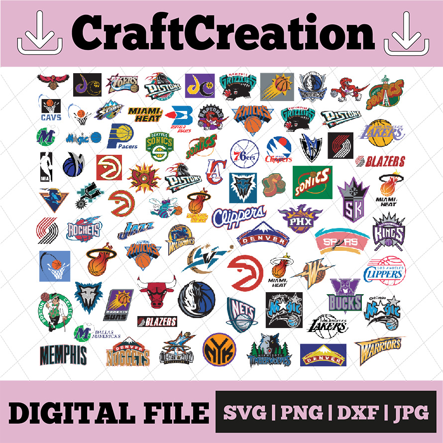NBA Logo Bundle SVG, Nba Svg, Basketball svg, Png, Svg, Jpg, | Inspire ...