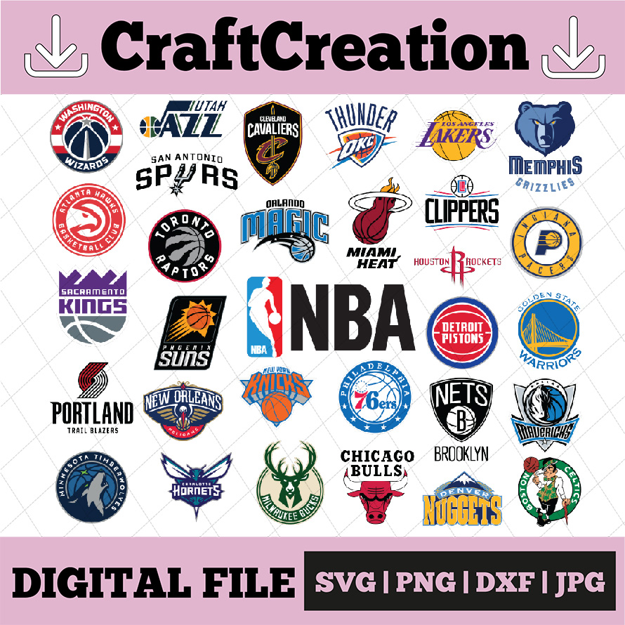NBA Logo Bundle SVG, Nba Svg, Basketball svg, Png, Svg, Jpg, - Inspire ...