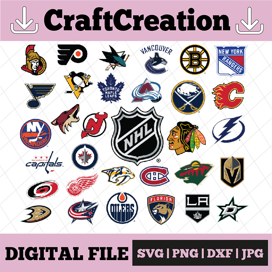 NHL Logo svg Bundle HOCKEY League Logo NHL logo Vector Print | Inspire ...
