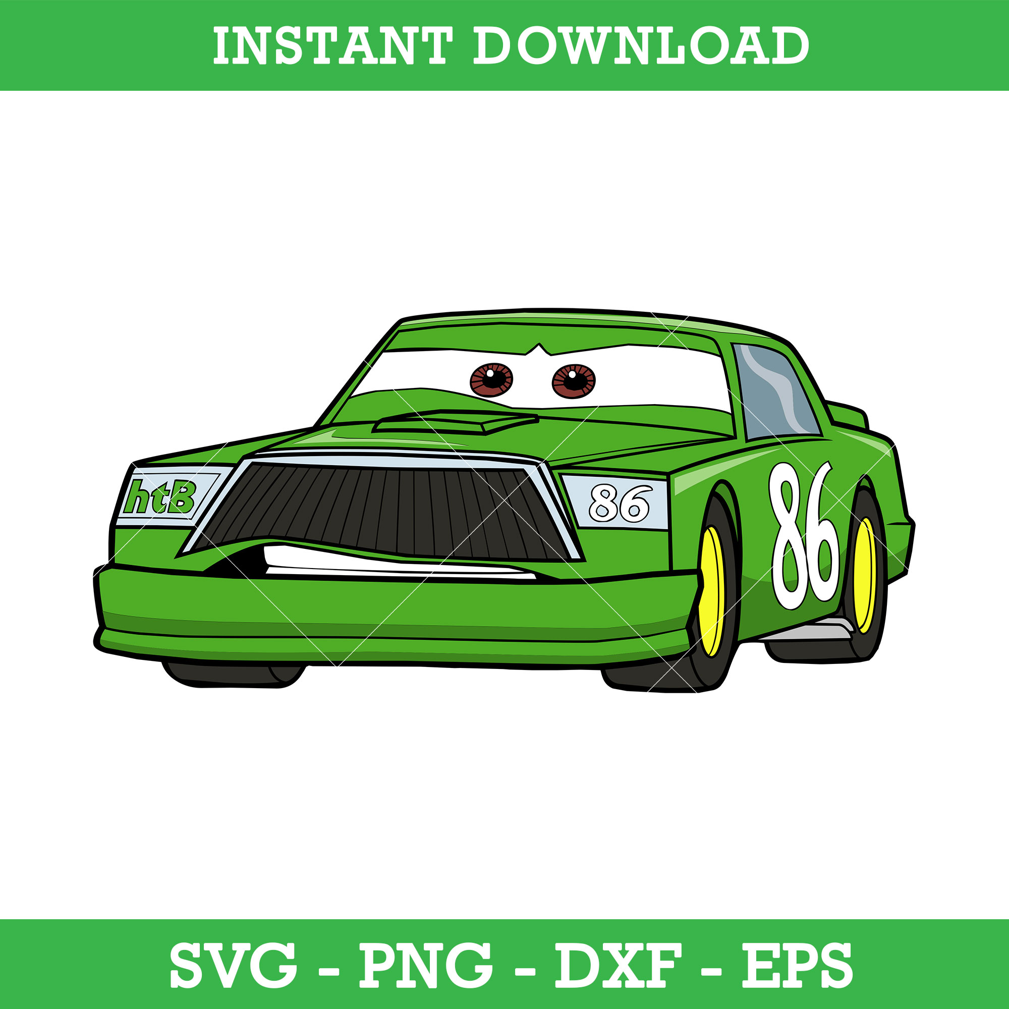 Chick Hicks Cars Svg, Lightning McQueen Cars Svg, Disney Car | Inspire ...