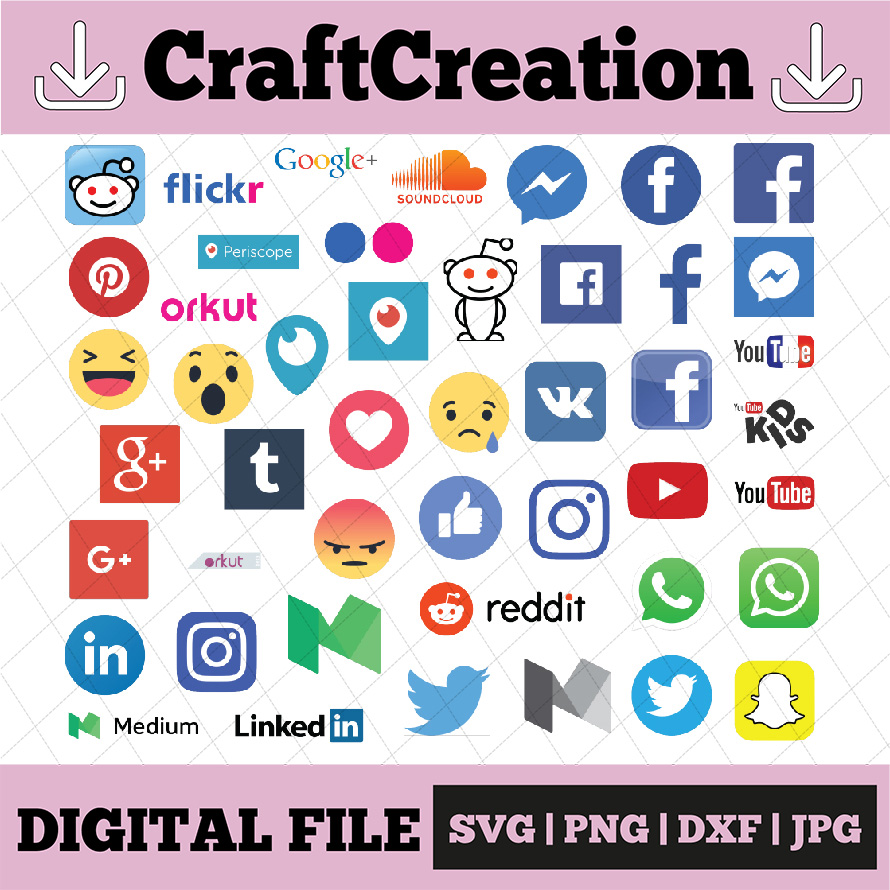 Social media svg, social media icons, social network svg, ne | Inspire ...