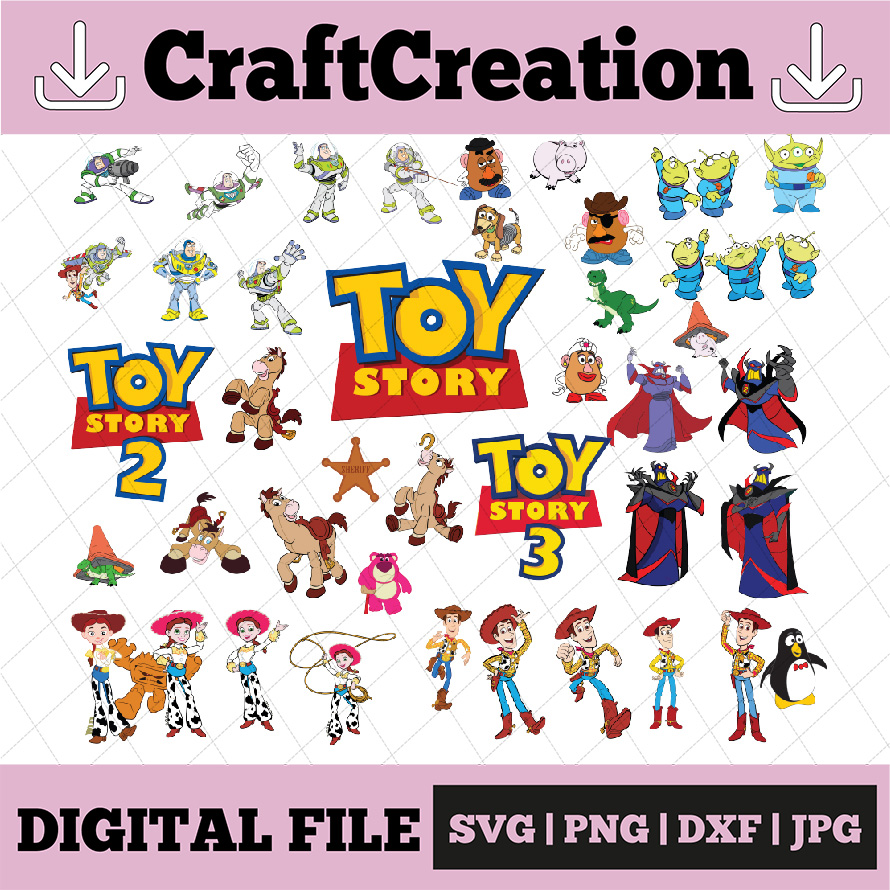 Toy story Svg, toy story Bundle svg, toy storyCharacters svg - Inspire ...