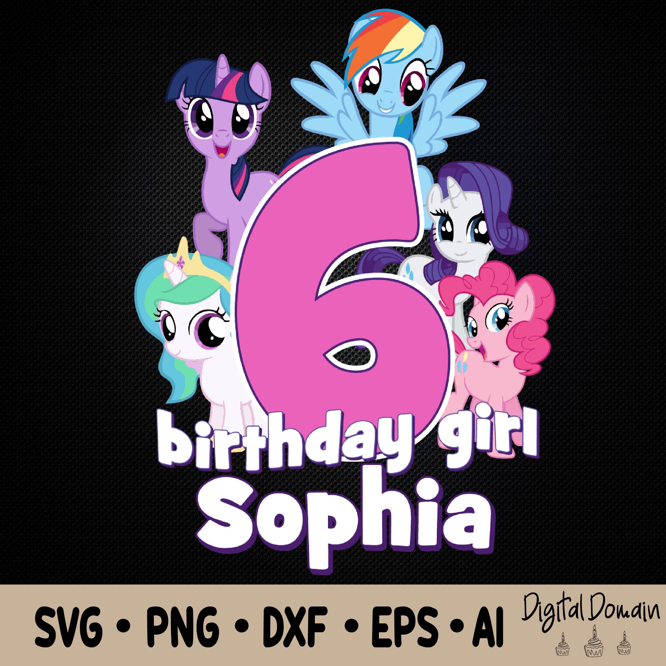 My Little Birthday Svg, Little Pony Personalized Svg, Little | Inspire ...