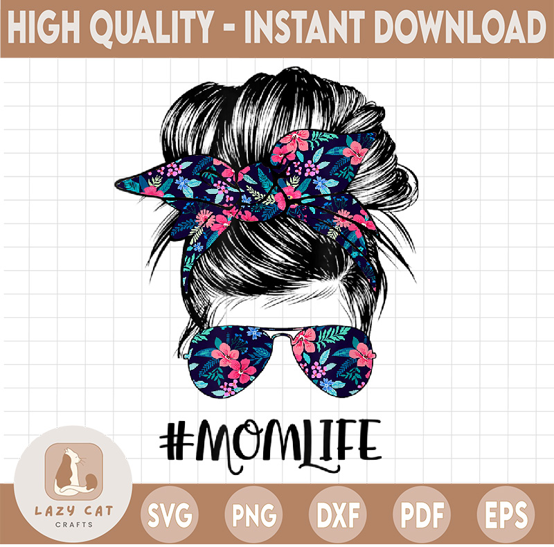 Retro Floral Mom Life Wife Mom Sublimation Design Downloads - Inspire ...