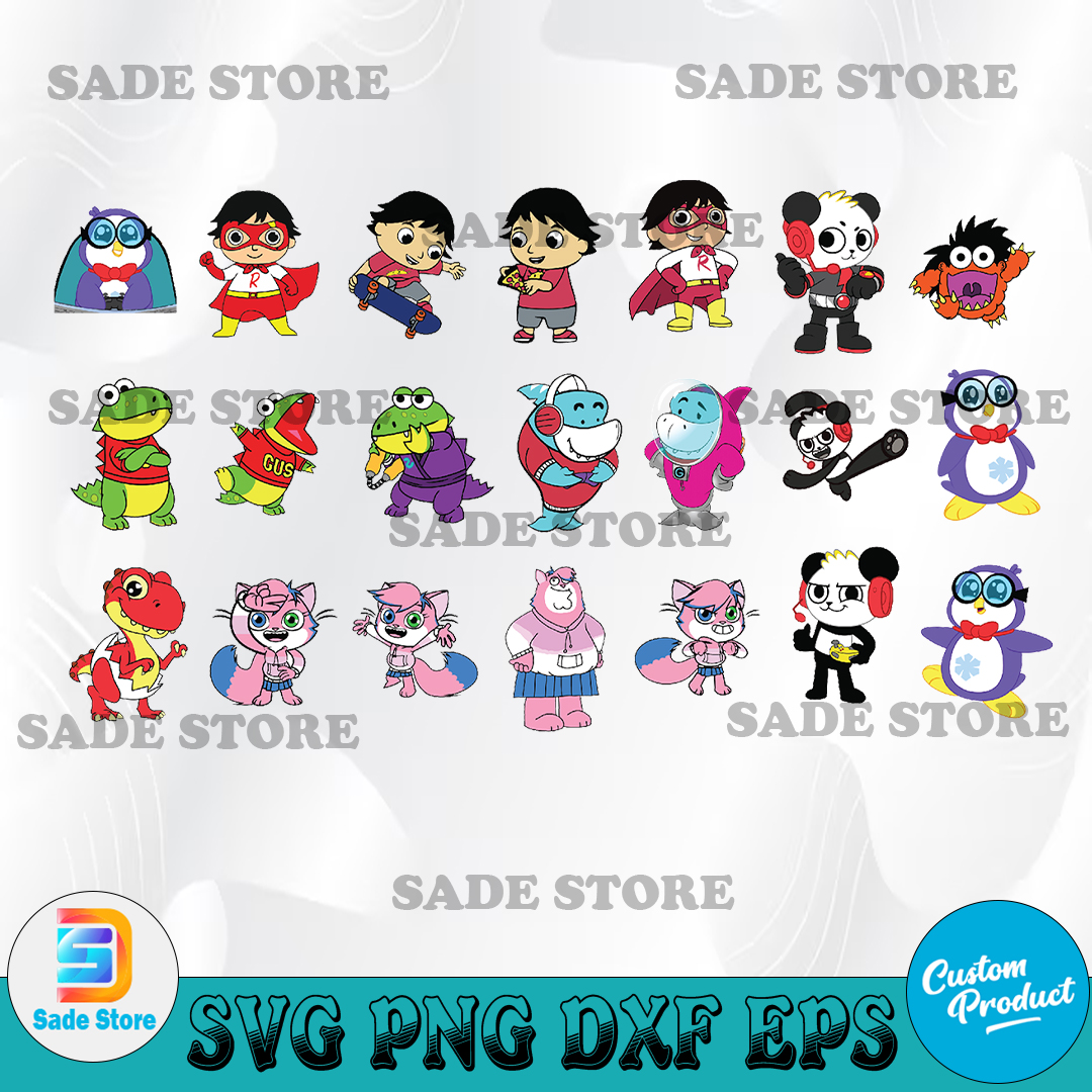 Bundles 21 files character Ryan's world svg, cartoon charact - Inspire ...