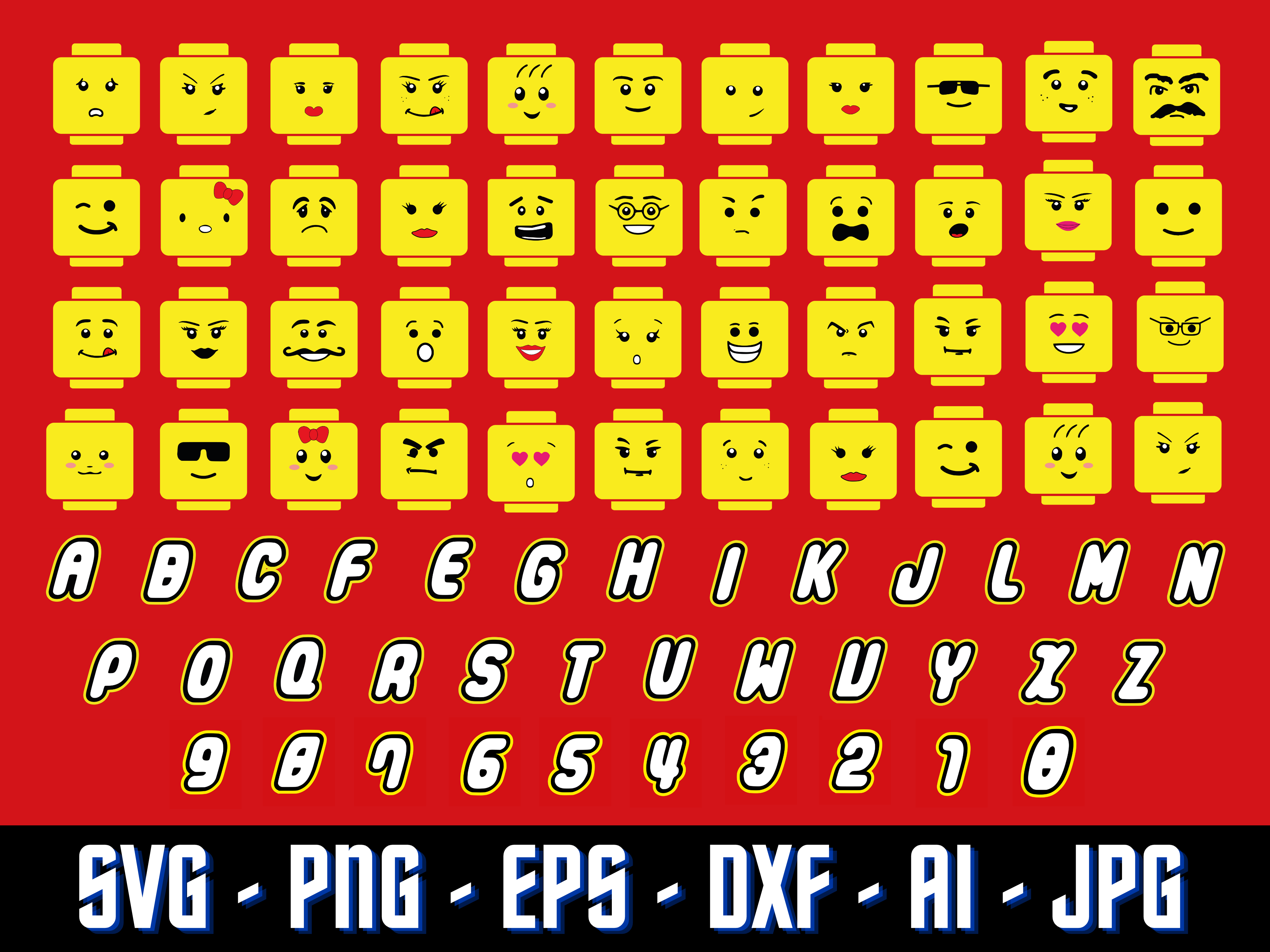 Brick Faces, Brick Faces svg, Brick faces cricut vector bund - Inspire ...