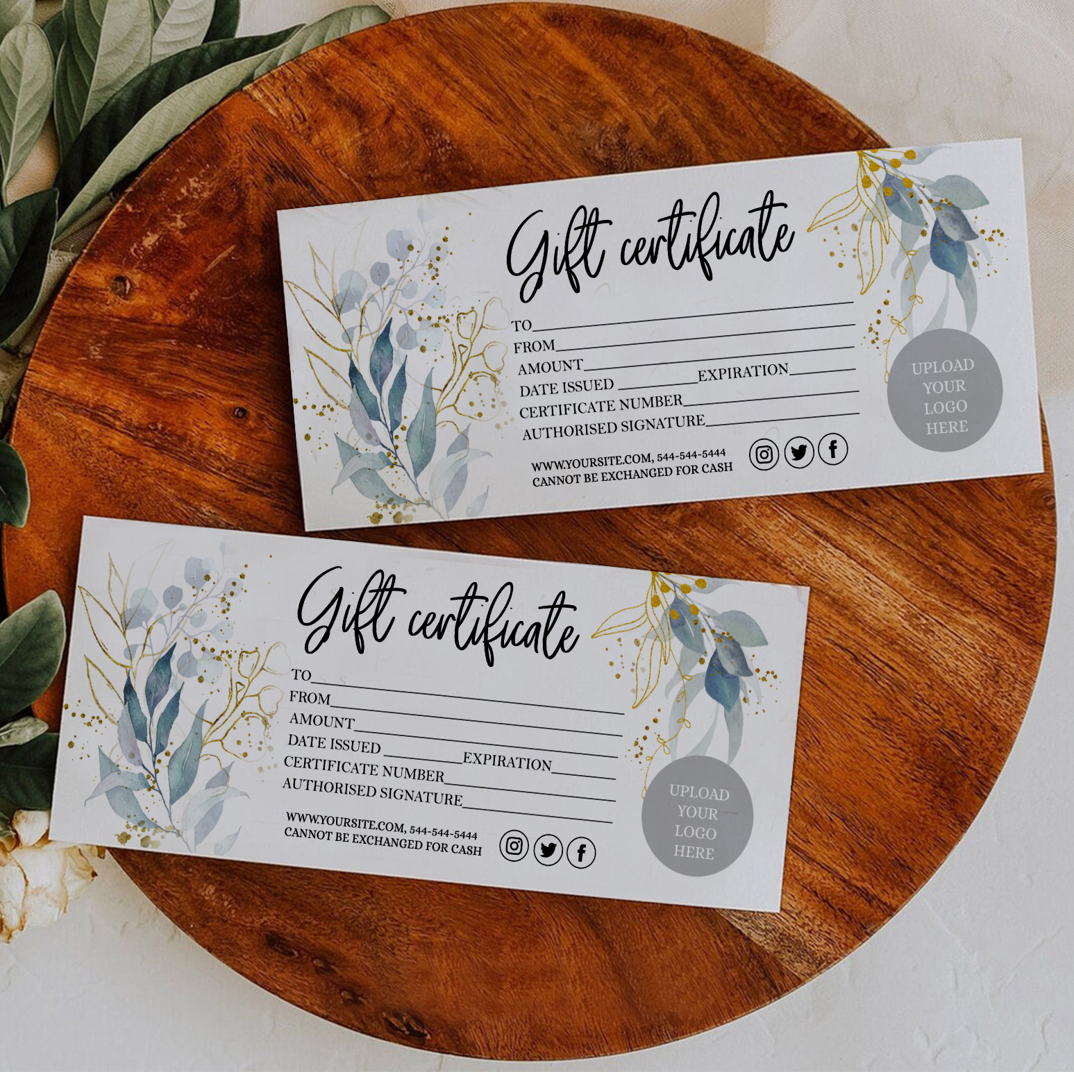 Gift Certificate Printable, Editable Gift Card, Instant Down - Inspire ...