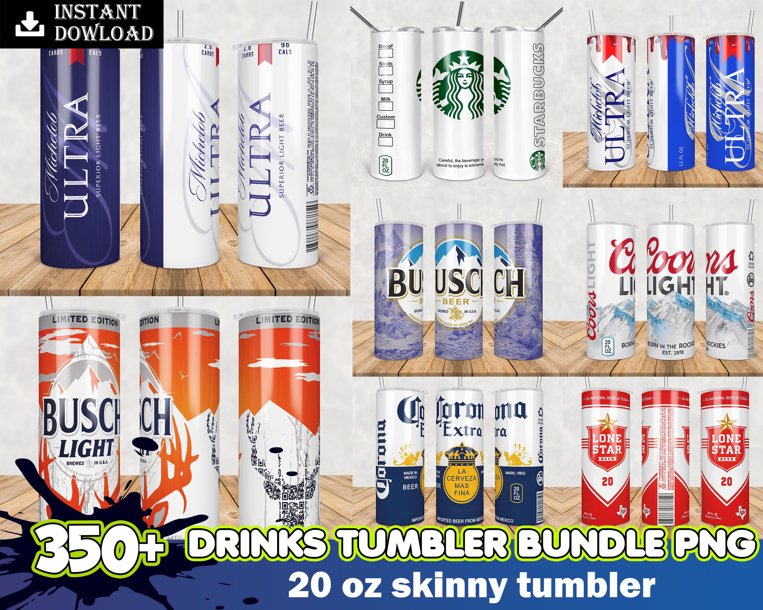 350 Drink 20oz Tumbler Bundle Png, Beer Brand Png, Softdrink - Inspire ...