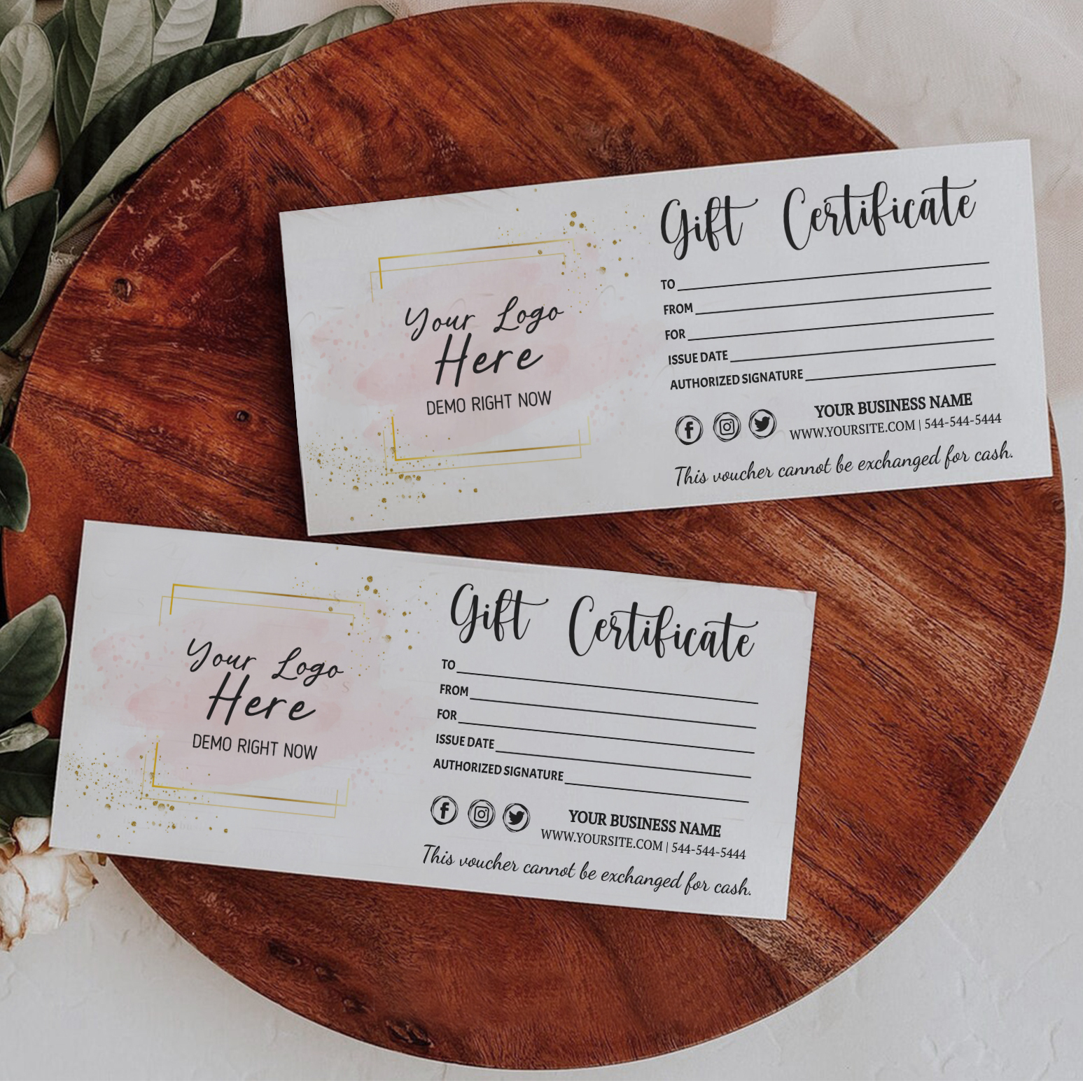 Gift Certificate Template Printable Editable, Editable Gift - Inspire ...