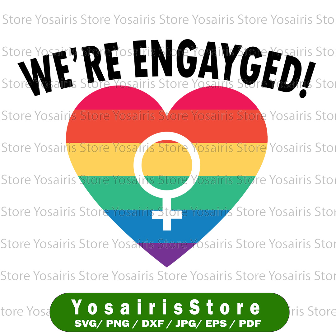 We're Engagement Png, Cute Gay Engagement Gift, LGBTQ Engage - Inspire ...