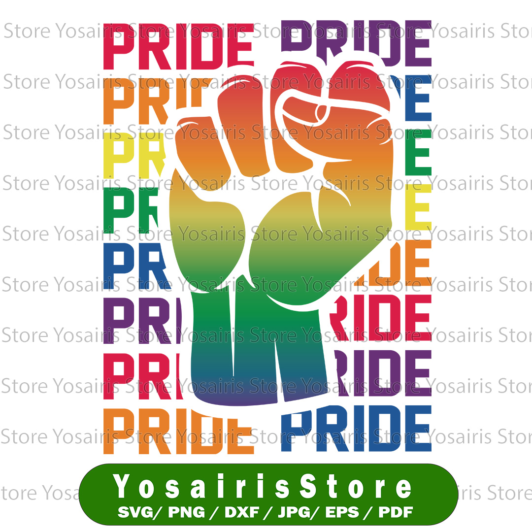LGBT pride month Svg, support with rainbow flag Svg, Rainbow - Inspire ...