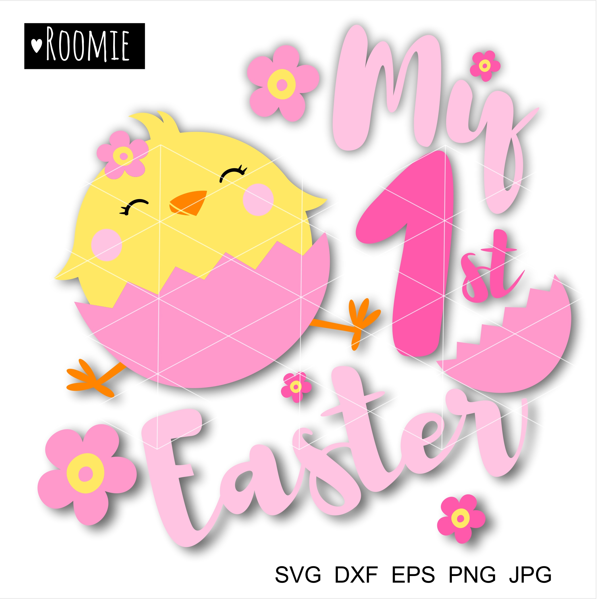 My First Easter GIRL Svg, Baby 1st Easter, Chickens Svg, Hap | Inspire ...