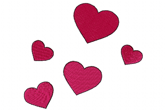 Five Hearts EmbroideryValentine's Day Embroidery Designs | Inspire Uplift