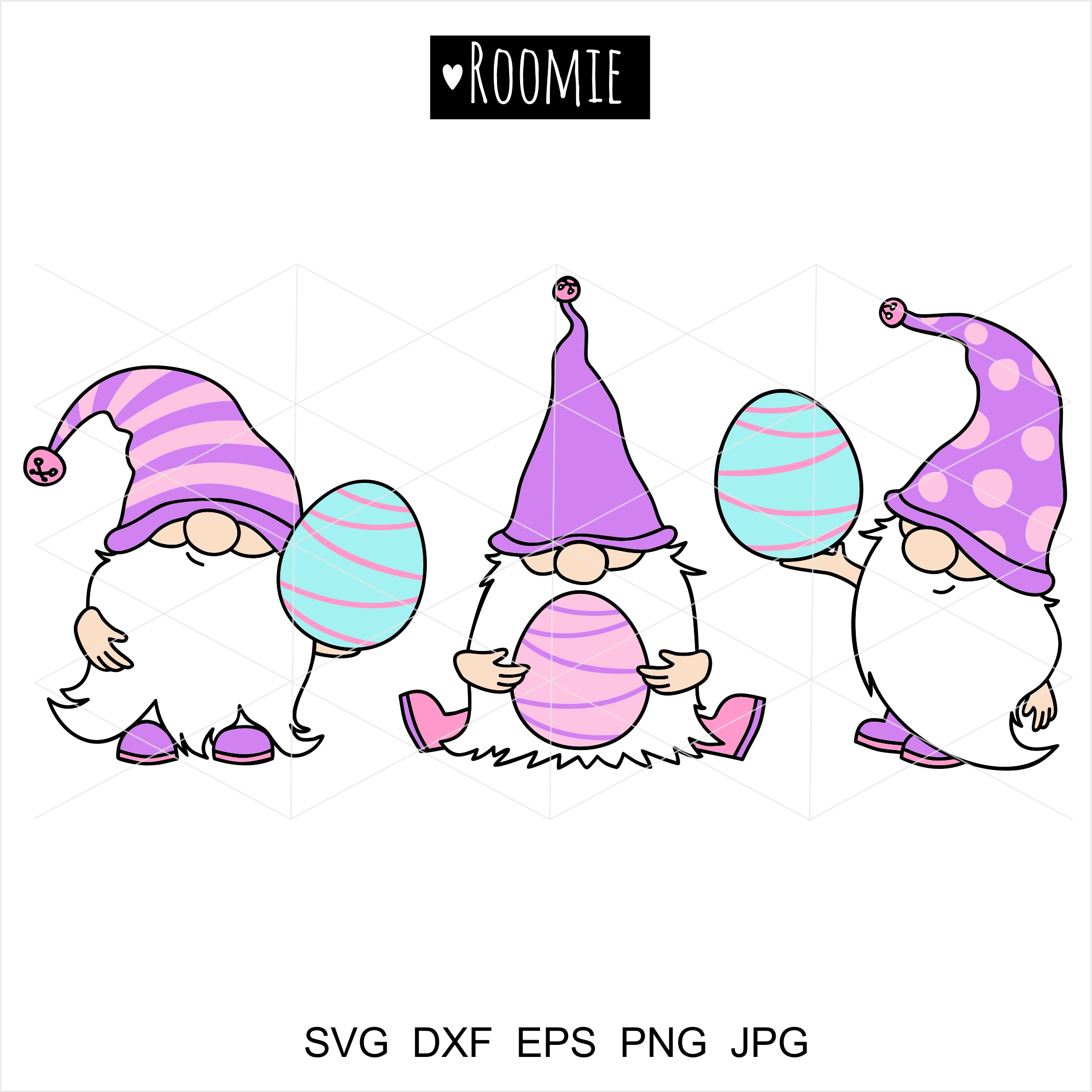 Easter Gnomes Svg, Easter Svg, Happy Easter Pastel Clipart, | Inspire ...