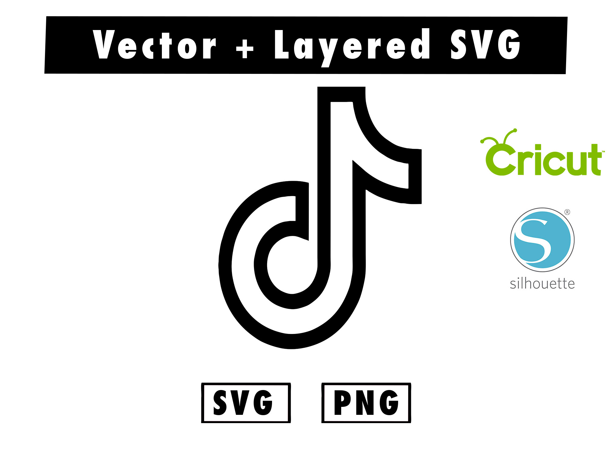 tik tok icon svg, png files for cricut machine , anime svg | Inspire Uplift