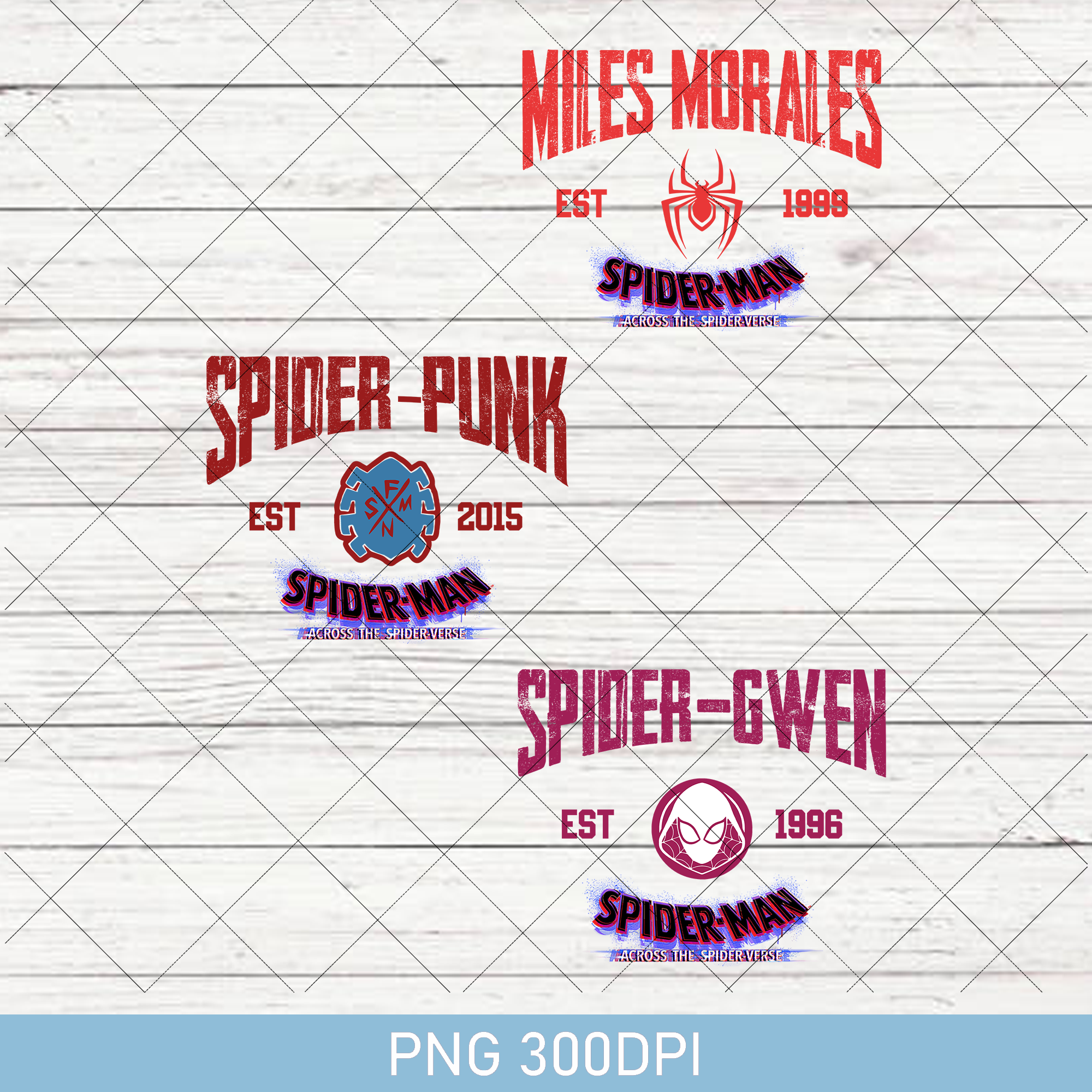 3PCS Retro Spider Punk PNG, Spider-Man Across the Spider-Ver | Inspire ...