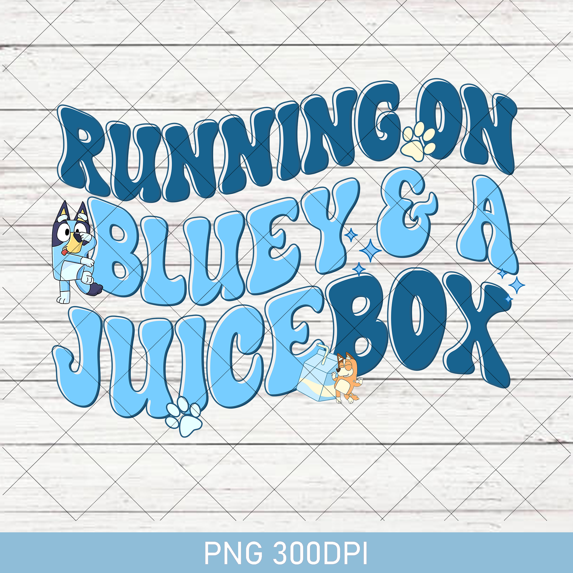Funny Running On Bluey And Iced Coffee PNG, Running On Bluey | Inspire ...