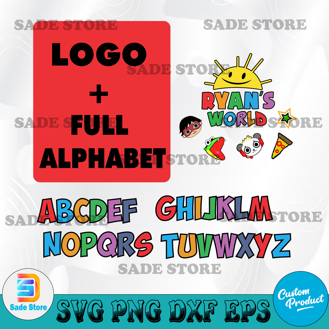 Alphabet with character Ryan's world svg, Cricut, svg files, | Inspire ...