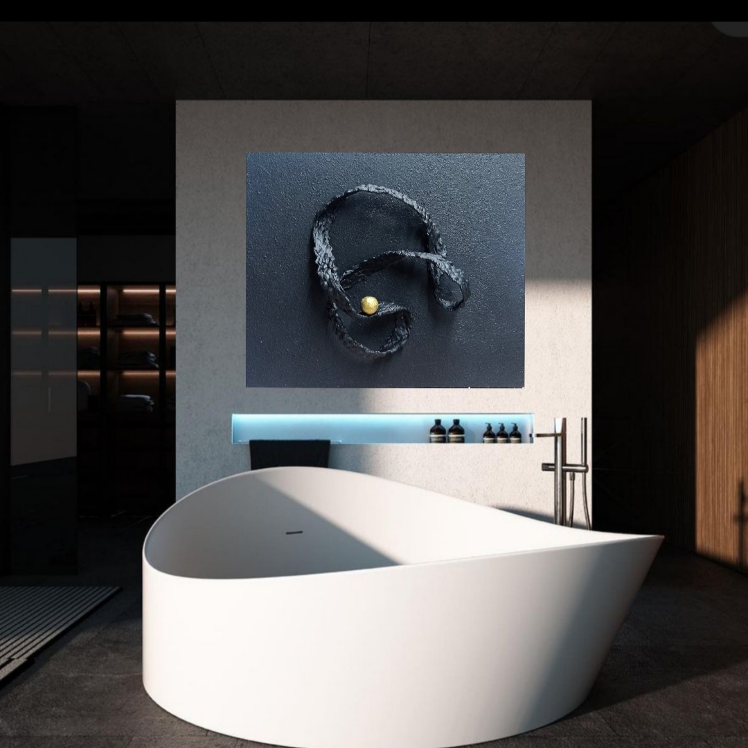 3D Sculpture Painting"Eternity"Original Abstract Wall Art Bl - Inspire ...