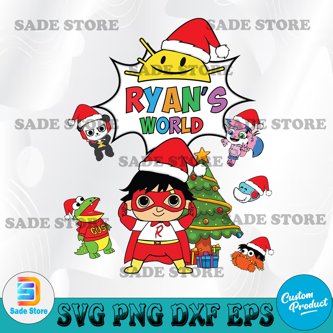 Ryan's world Christmas at the top svg , Cartoon svg, pine t | Inspire ...