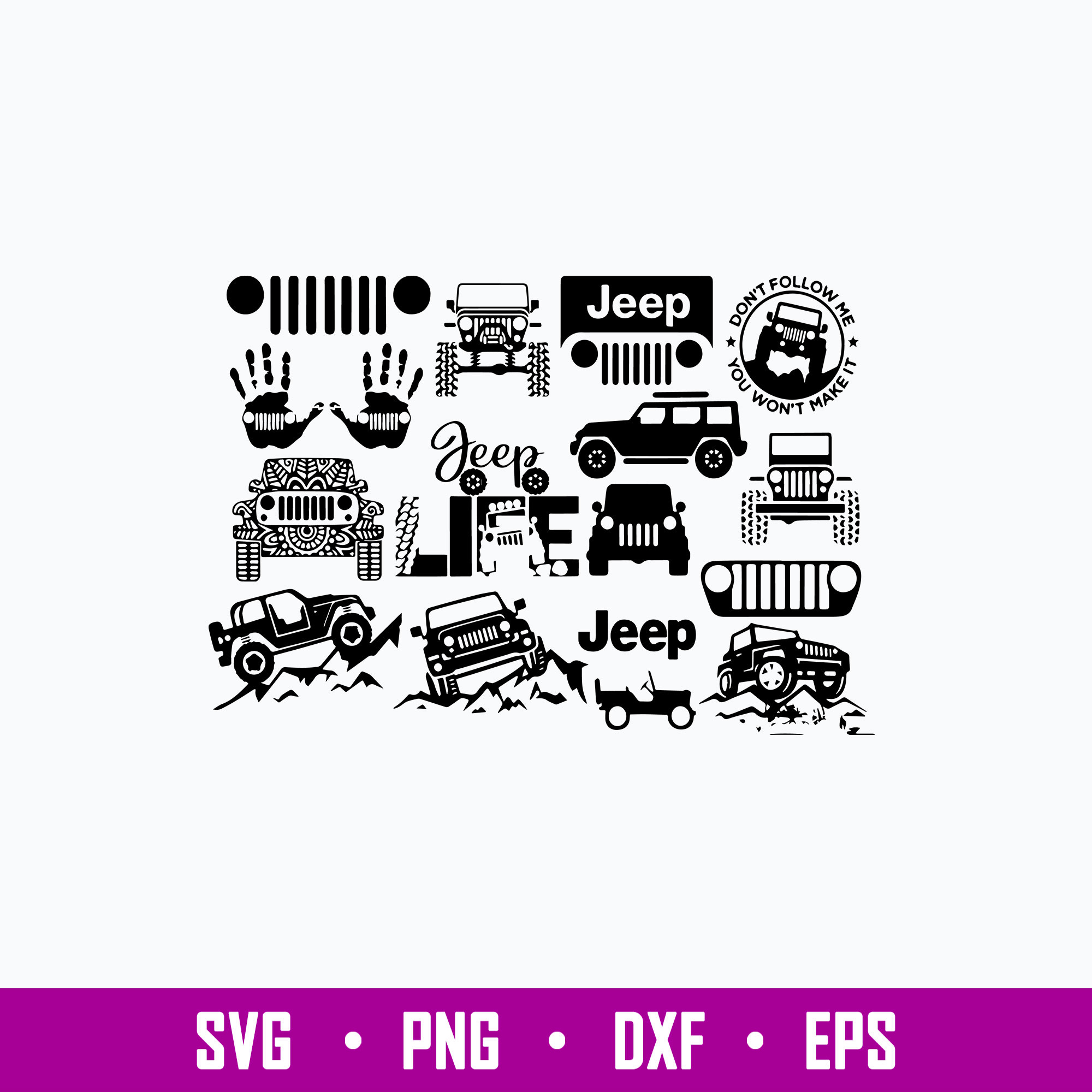 Jeep Bundle Svg, Jepp Svg, Car svg, Png Dxf Eps File | Inspire Uplift