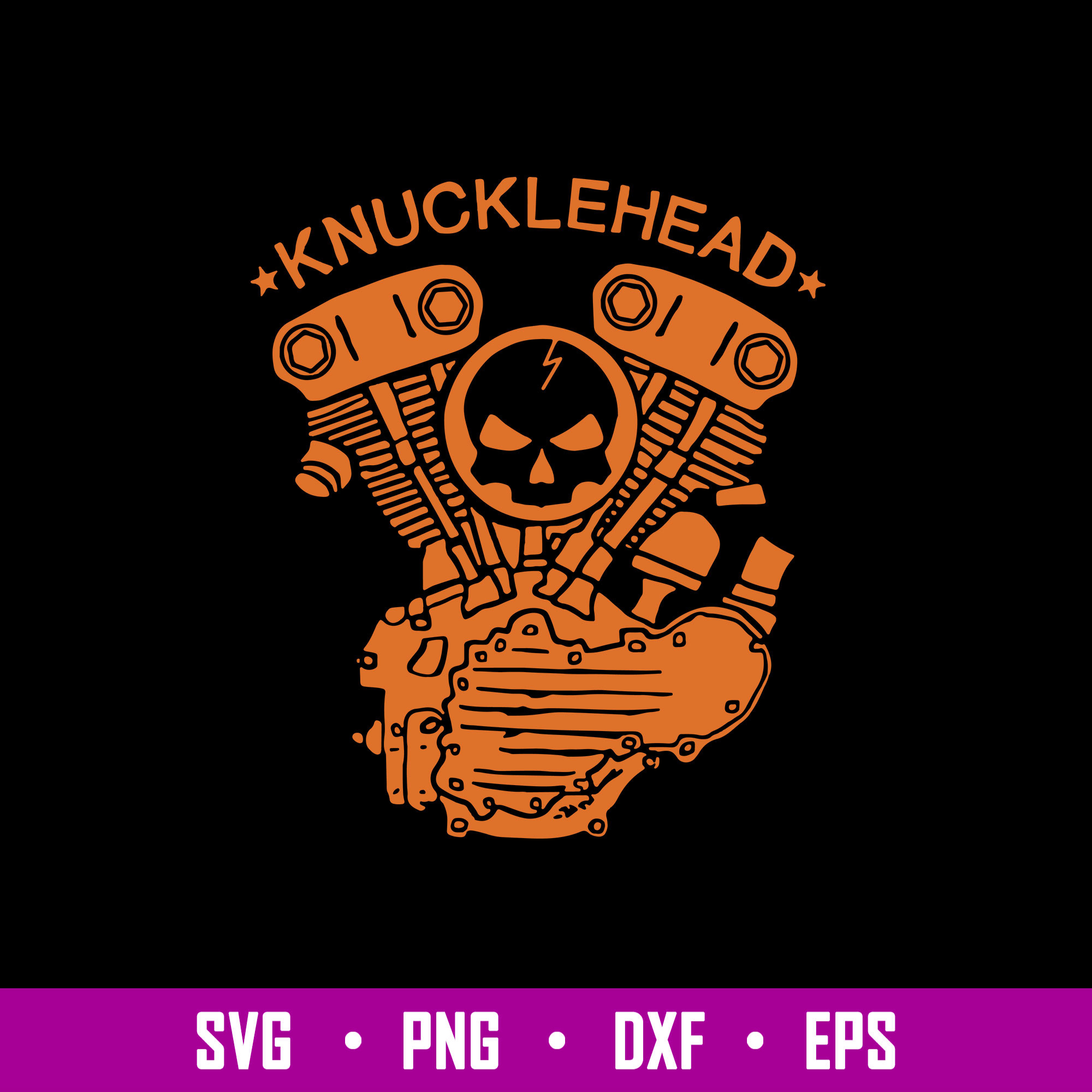 Knucklehead Motorcycle Engine Svg, Skull Motorcycle Svg, Png | Inspire ...