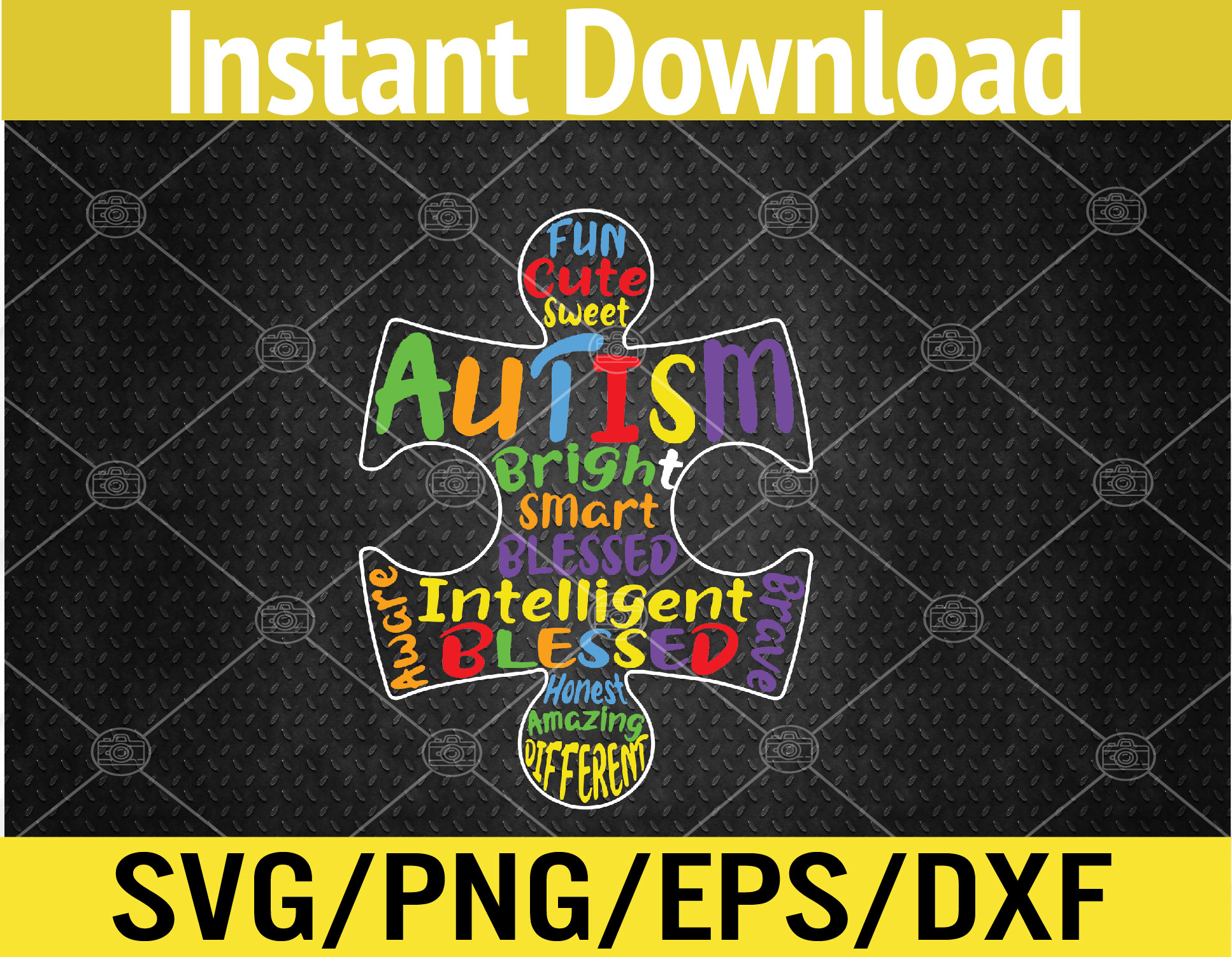 Autism Awareness Heart Blessed Kids Child Autistic Svg, Eps, - Inspire ...