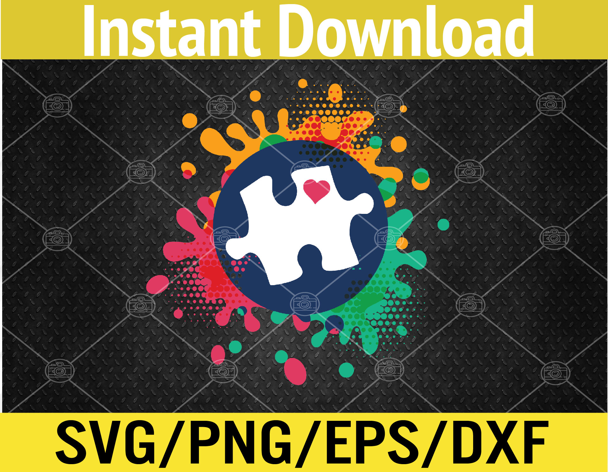 Autism Awareness Puzzle Piece Love Autistic Support Svg, Eps | Inspire ...