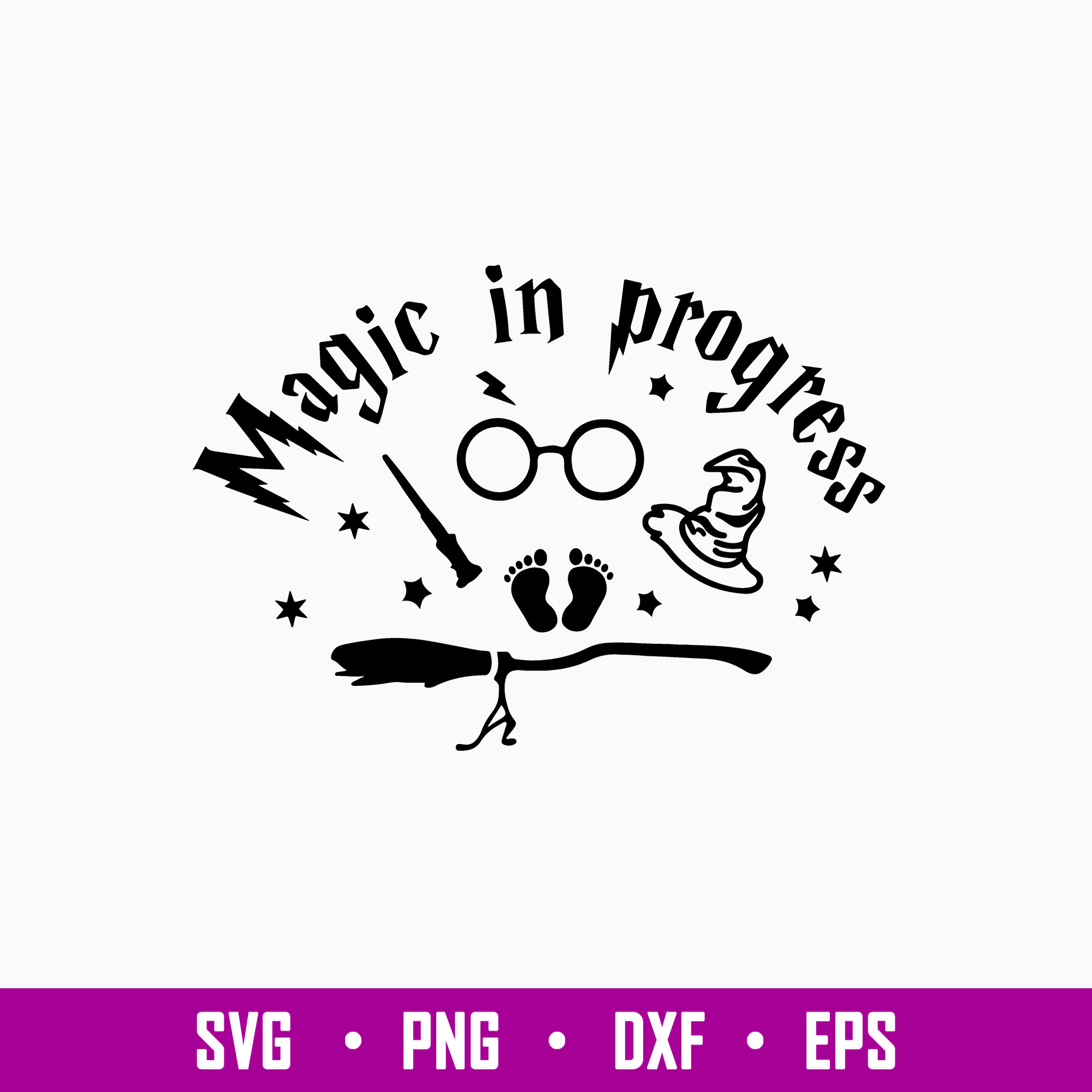 Magic in Progress Svg, Harry Potter Svg, Halloween Svg, Png | Inspire Uplift