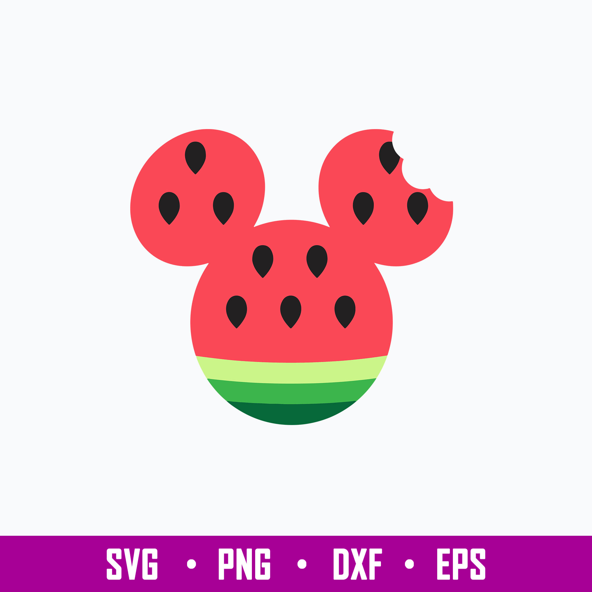 Mouse Head Watermelon Svg, Mickey Mouse Svg, Png Dxf Eps Fi | Inspire ...