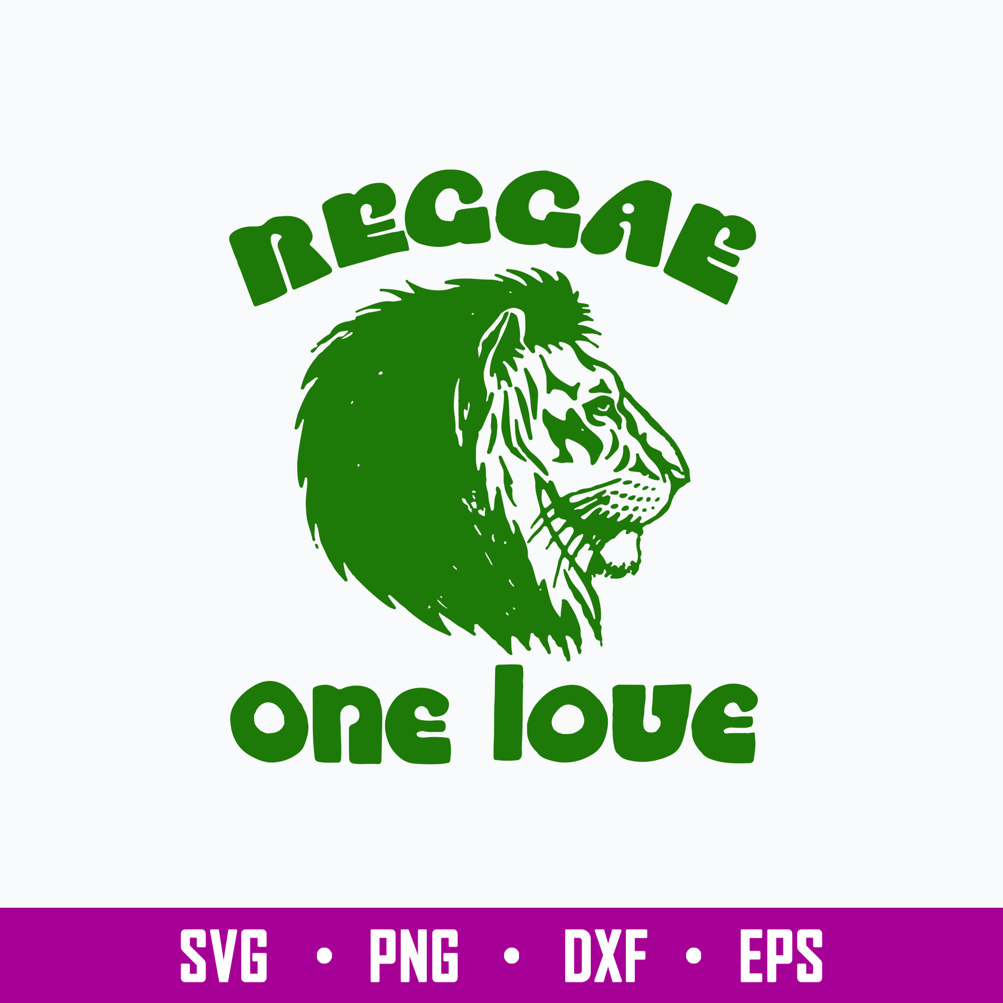 One Love Reggae Svg, Lion Svg, Png Dxf Eps File | Inspire Uplift