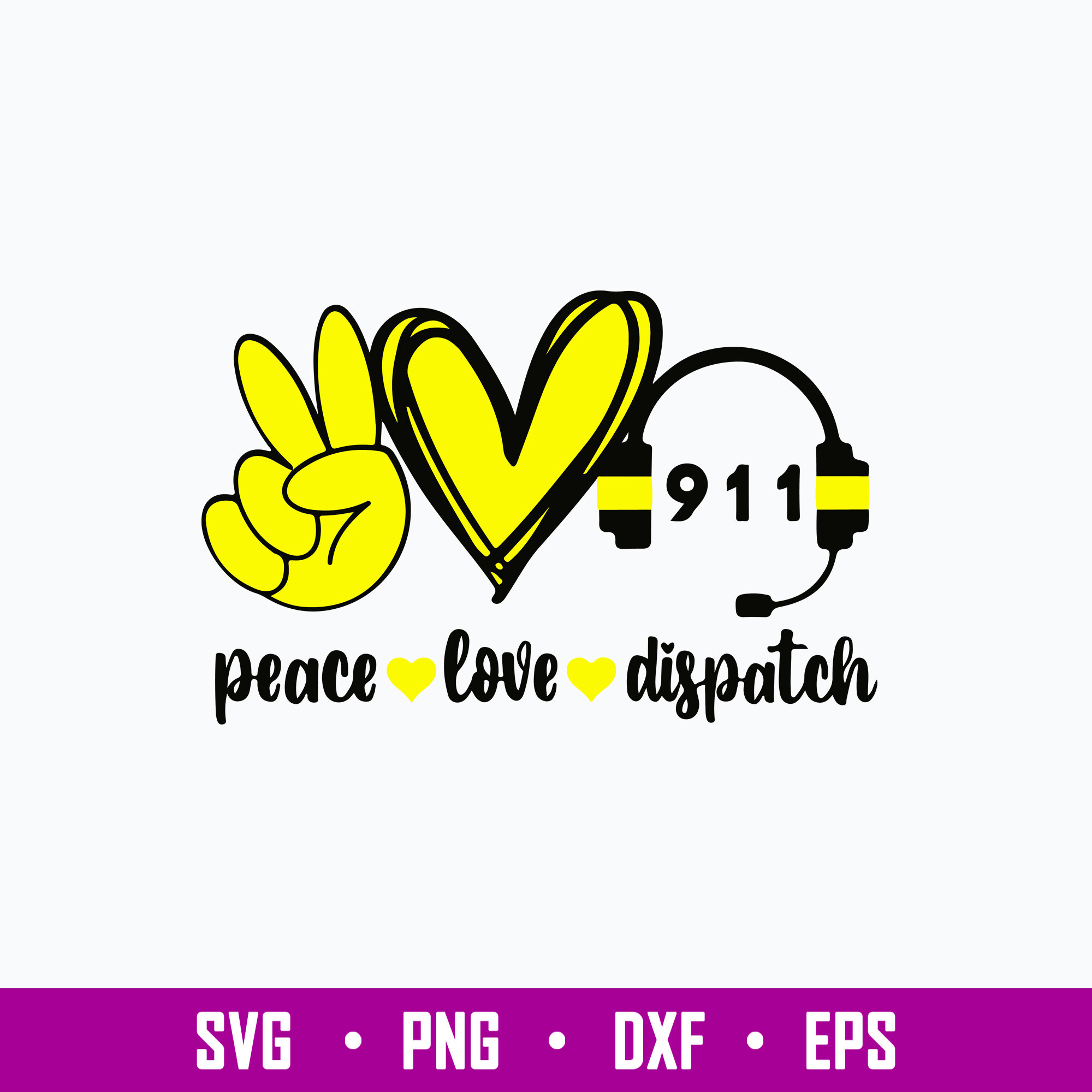 Peace Love Dispatch Svg, Dispatch Svg, Png Dxf Eps File | Inspire Uplift