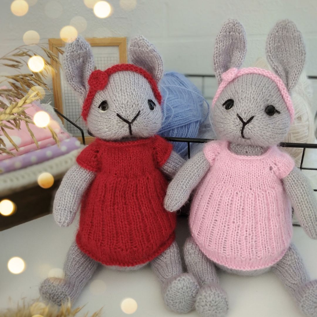 Bunny knitting pattern-Tia The Little Bunny. Knitted Animal | Inspire ...