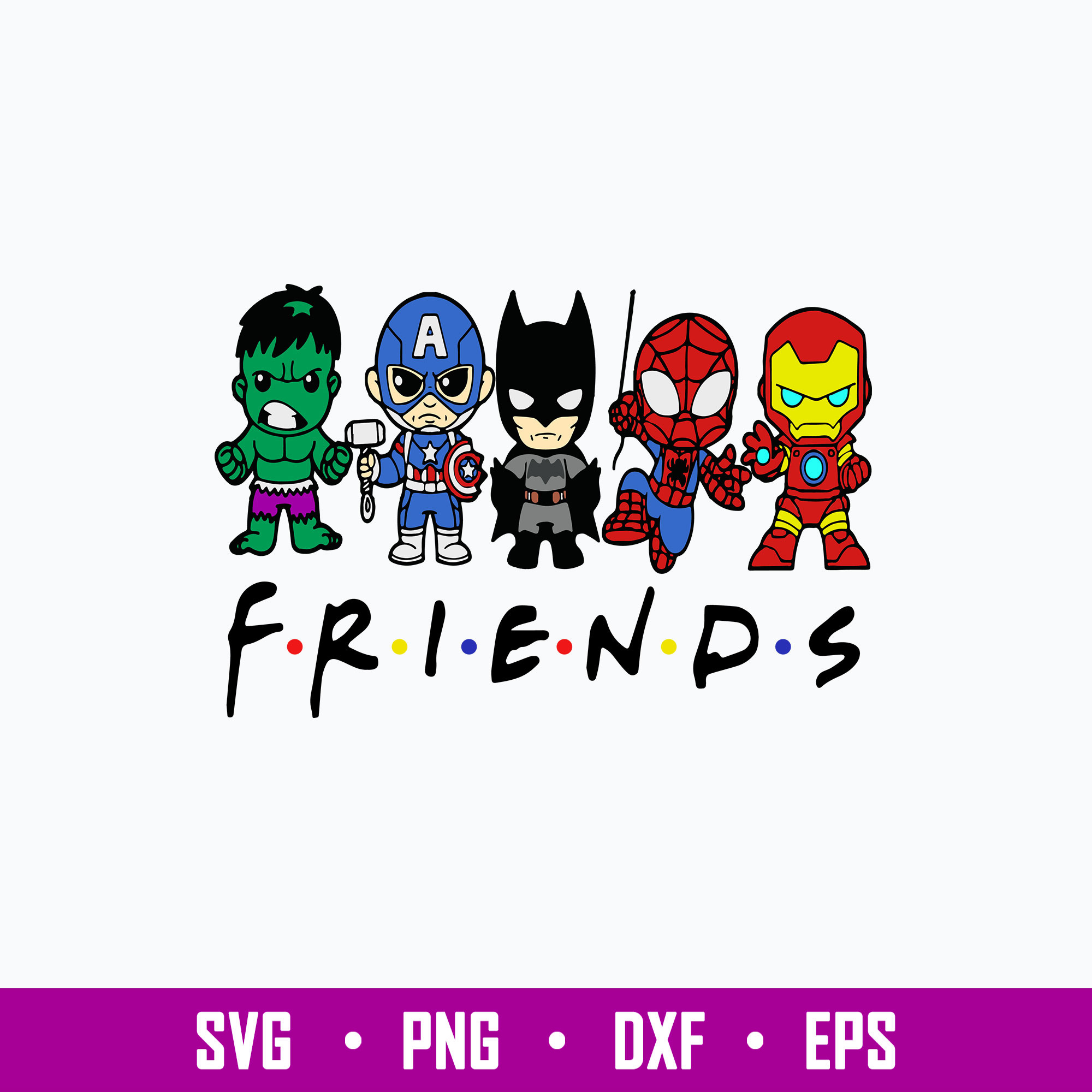 Superhero Friends Svg, Avenger Svg, Superhero Svg, Cartoon - Inspire Uplift
