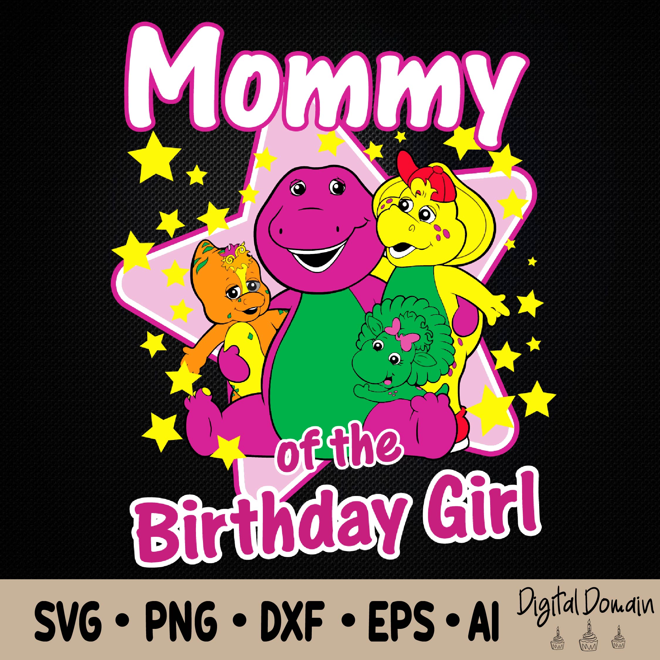 Mommy Of The Birthday Girl Svg Barney Birthday Svg Barney Inspire Uplift