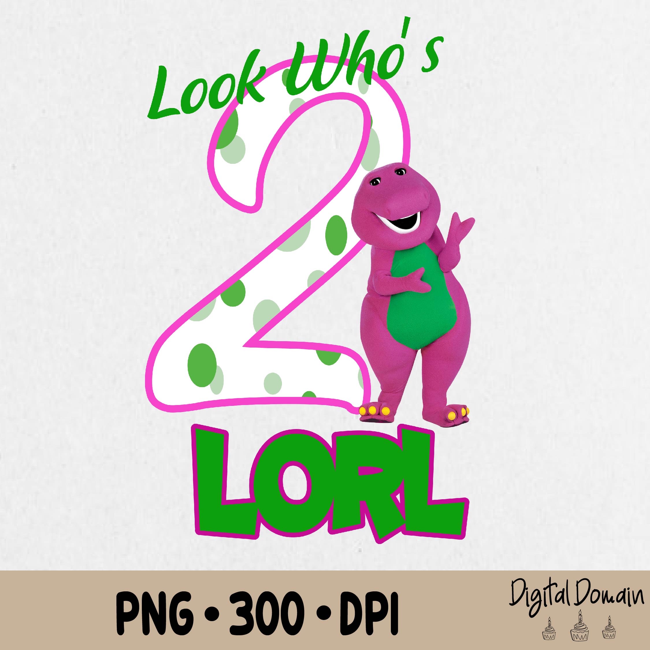 Personalized Barney Png Birthday, Happy Birthday Png, Barney - Inspire ...