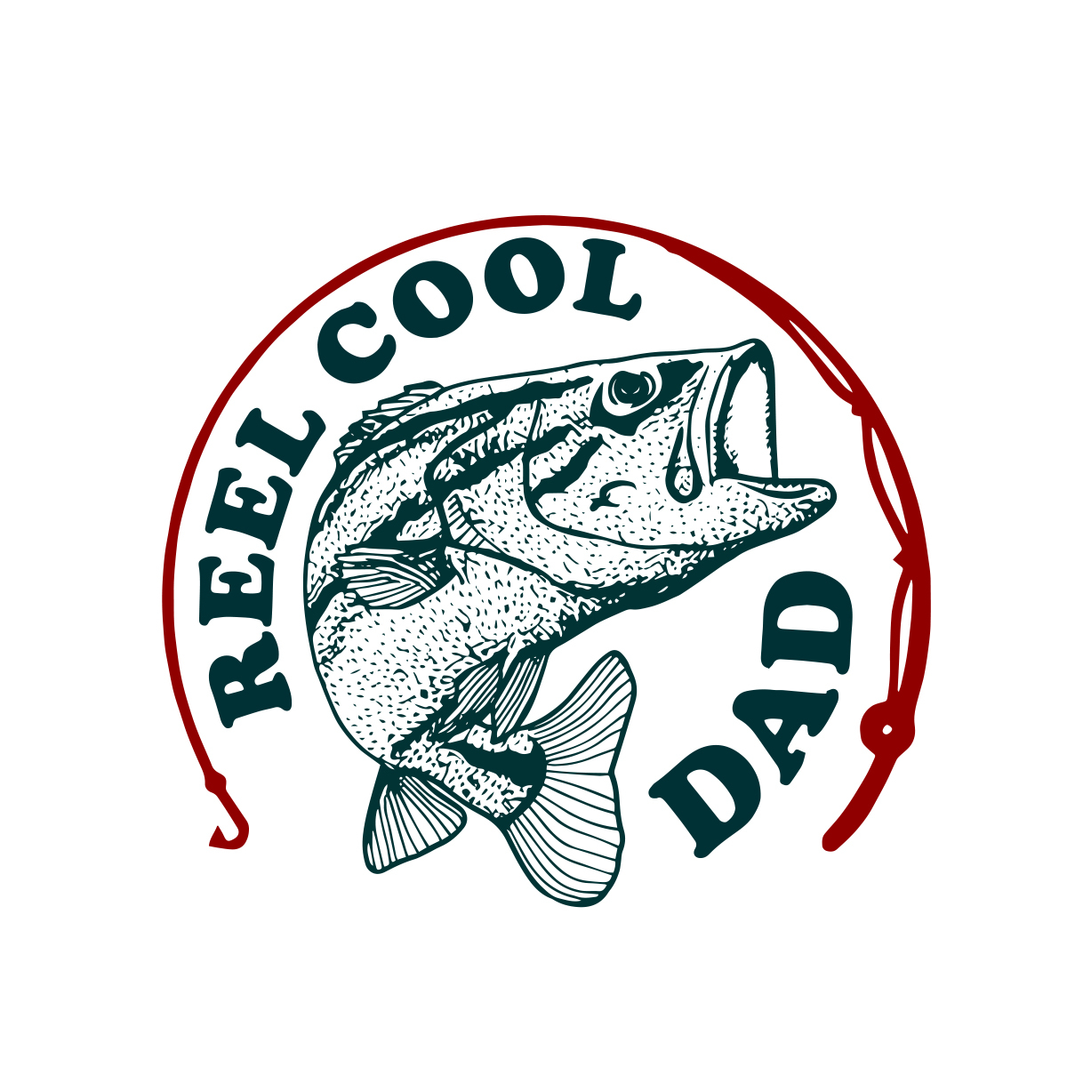 Reel Cool Dad Sticker Svg, Fathers Day Svg, Fishing Svg, Fis - Inspire ...